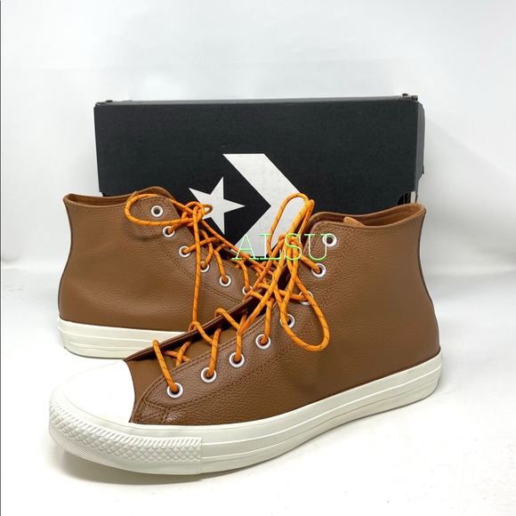 Converse | Shoes | Converse Ctas High Top Leather Tan Mens Sneakers ...